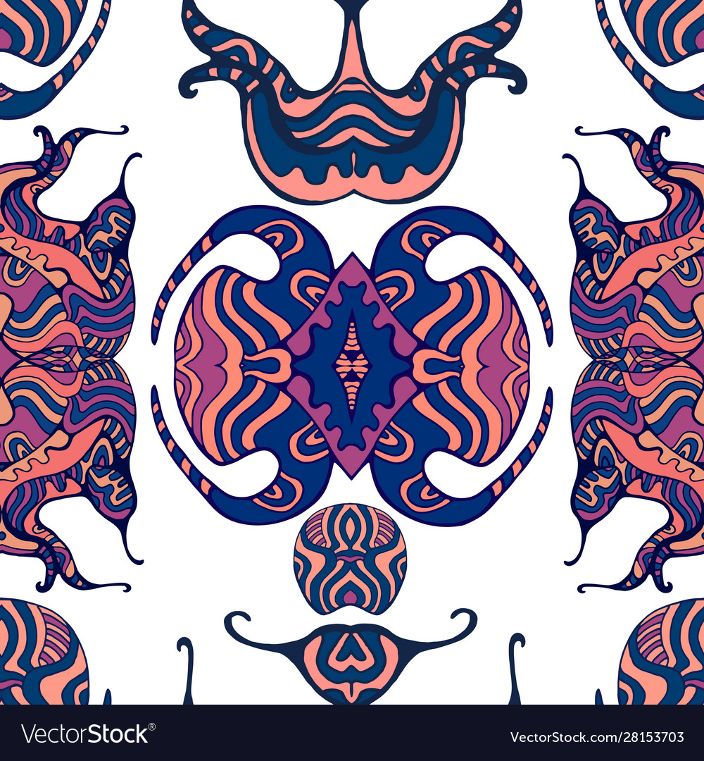 Fantastic colorful abstract patterns seamless Vector Image