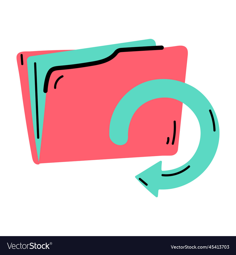 Folder backup Royalty Free Vector Image - VectorStock