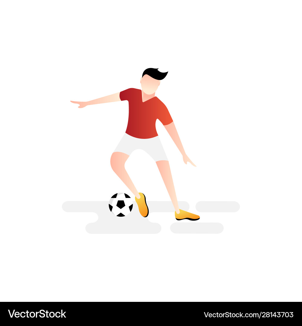 Football or soccer player Royalty Free Vector Image