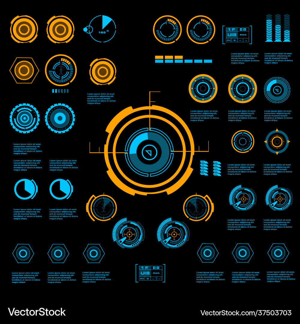 Futuristic Blue Virtual Graphic Abstract Future, Concept Business