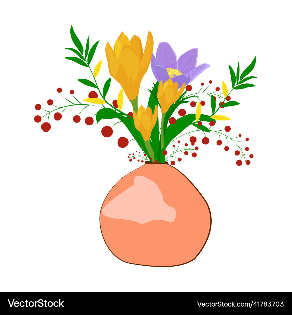 Lily flower top floral design graphics Royalty Free Vector