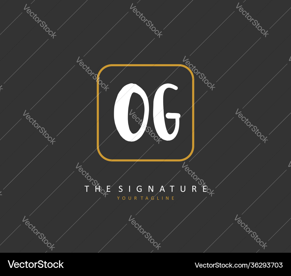 Og initial letter handwriting and signature logo Vector Image