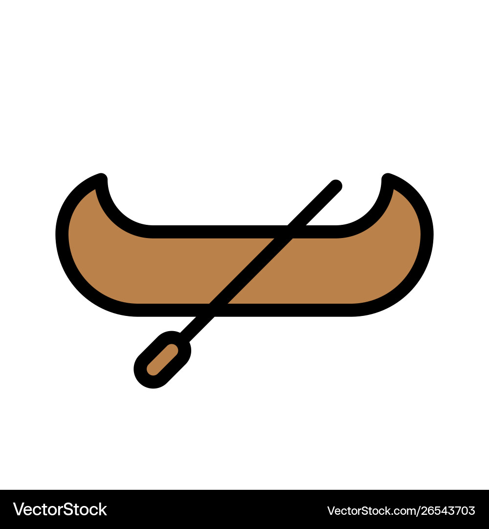 Paddle boat watercraft filled style icon Vector Image