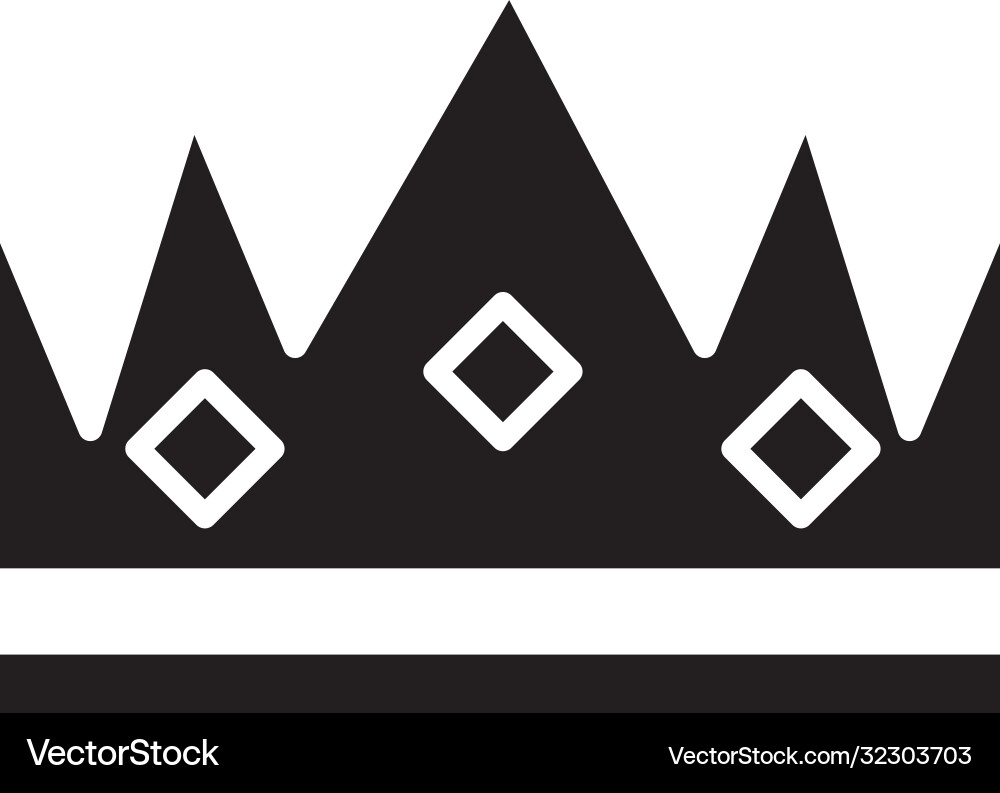 Royal crown duke silhouette style icon Royalty Free Vector