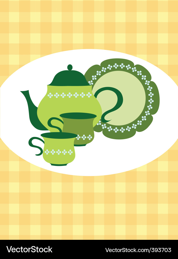 Tea pot set Royalty Free Vector Image - VectorStock