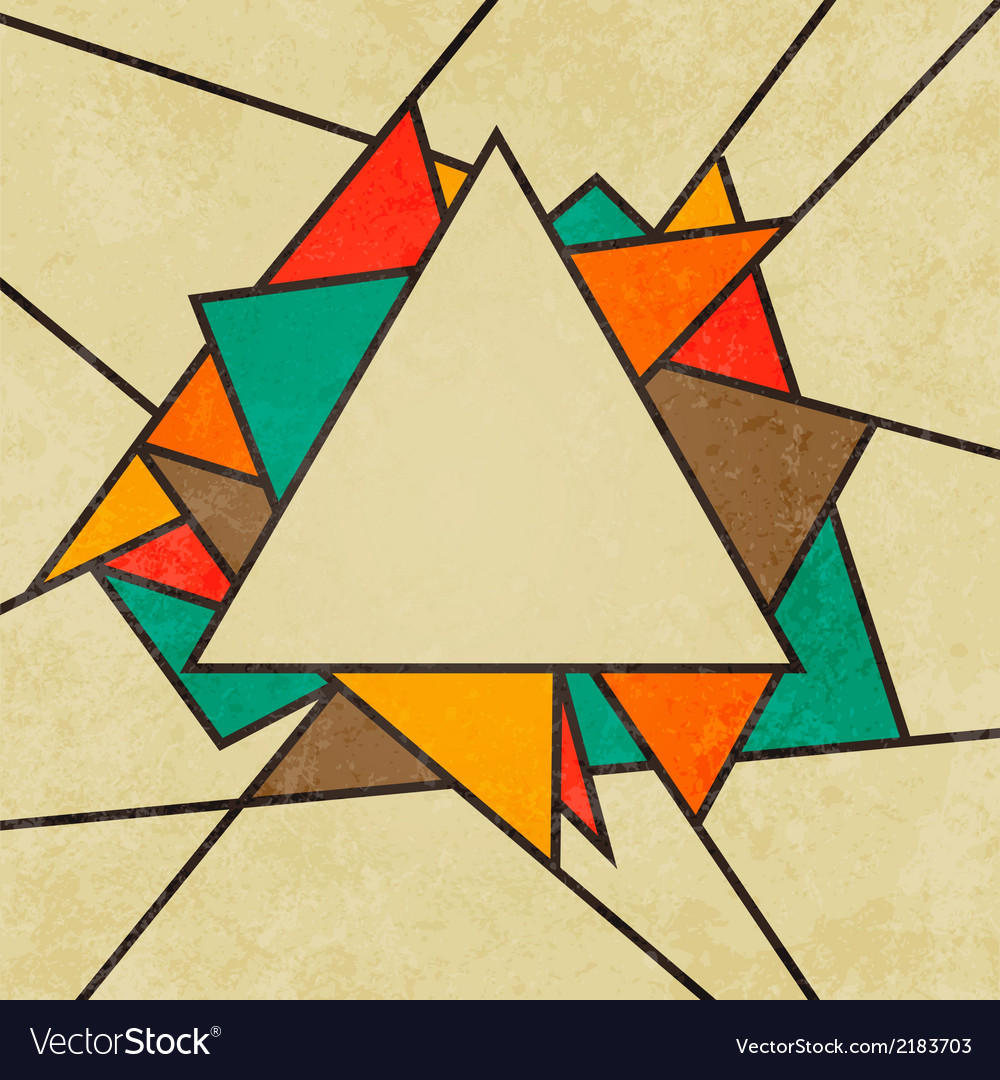 Triangular retro abstract background Royalty Free Vector