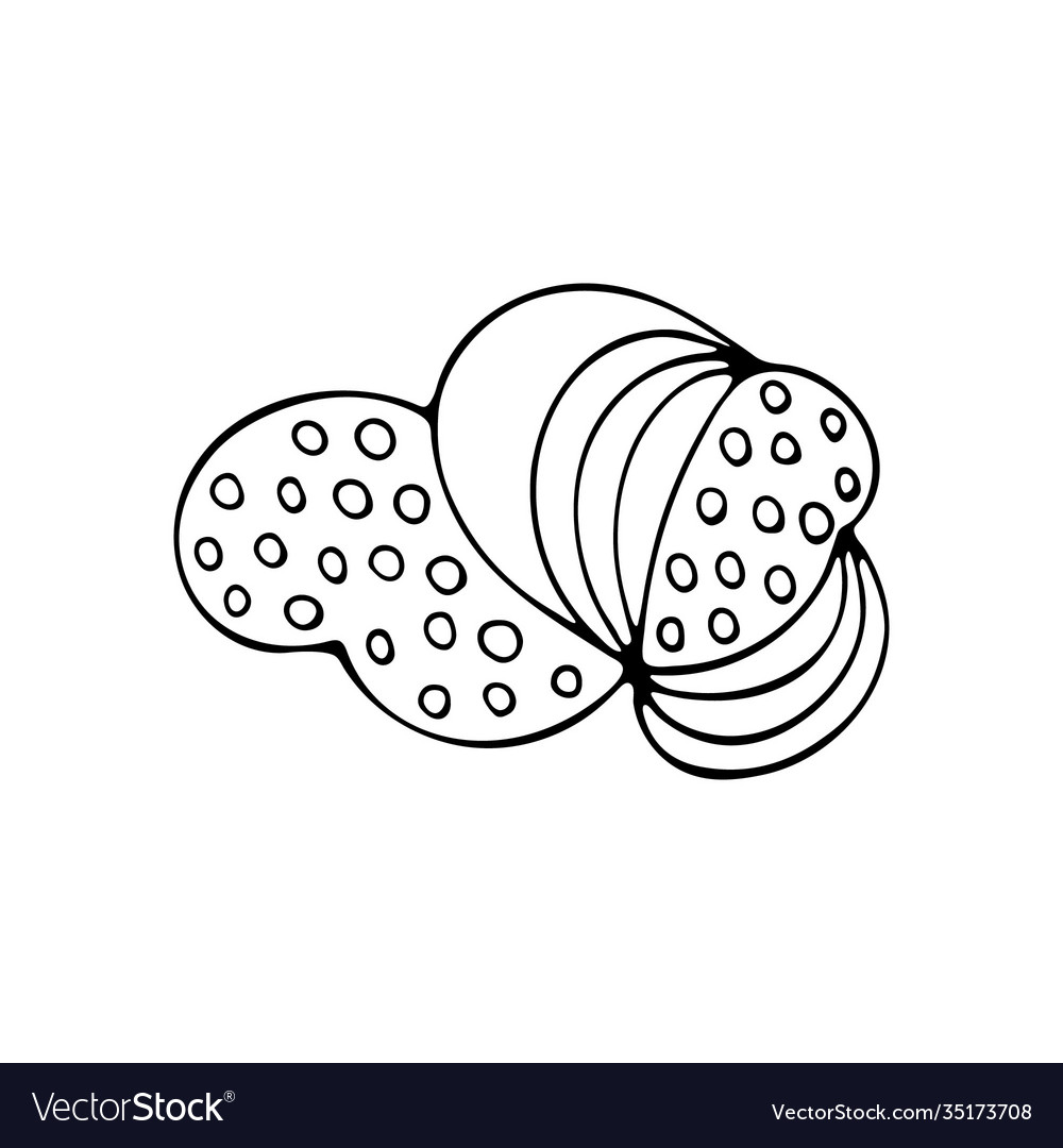 Hand-drawn single element cloud beautiful cloud Vector Image