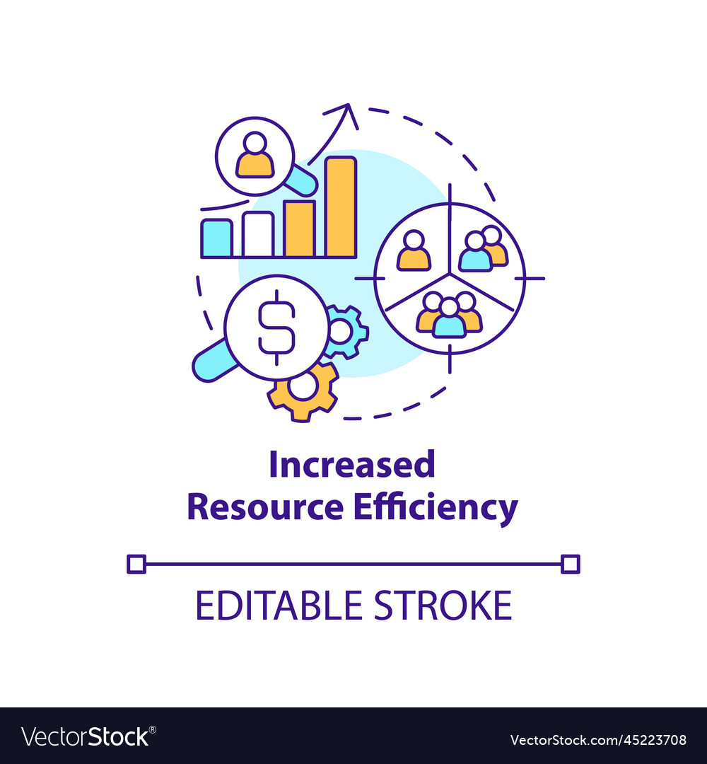 Increased resource efficiency concept icon Vector Image Increased resource efficiency concept icon Vector Image