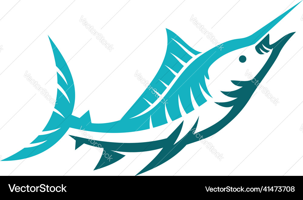 Marlin fish business icon brand identity Vector Image