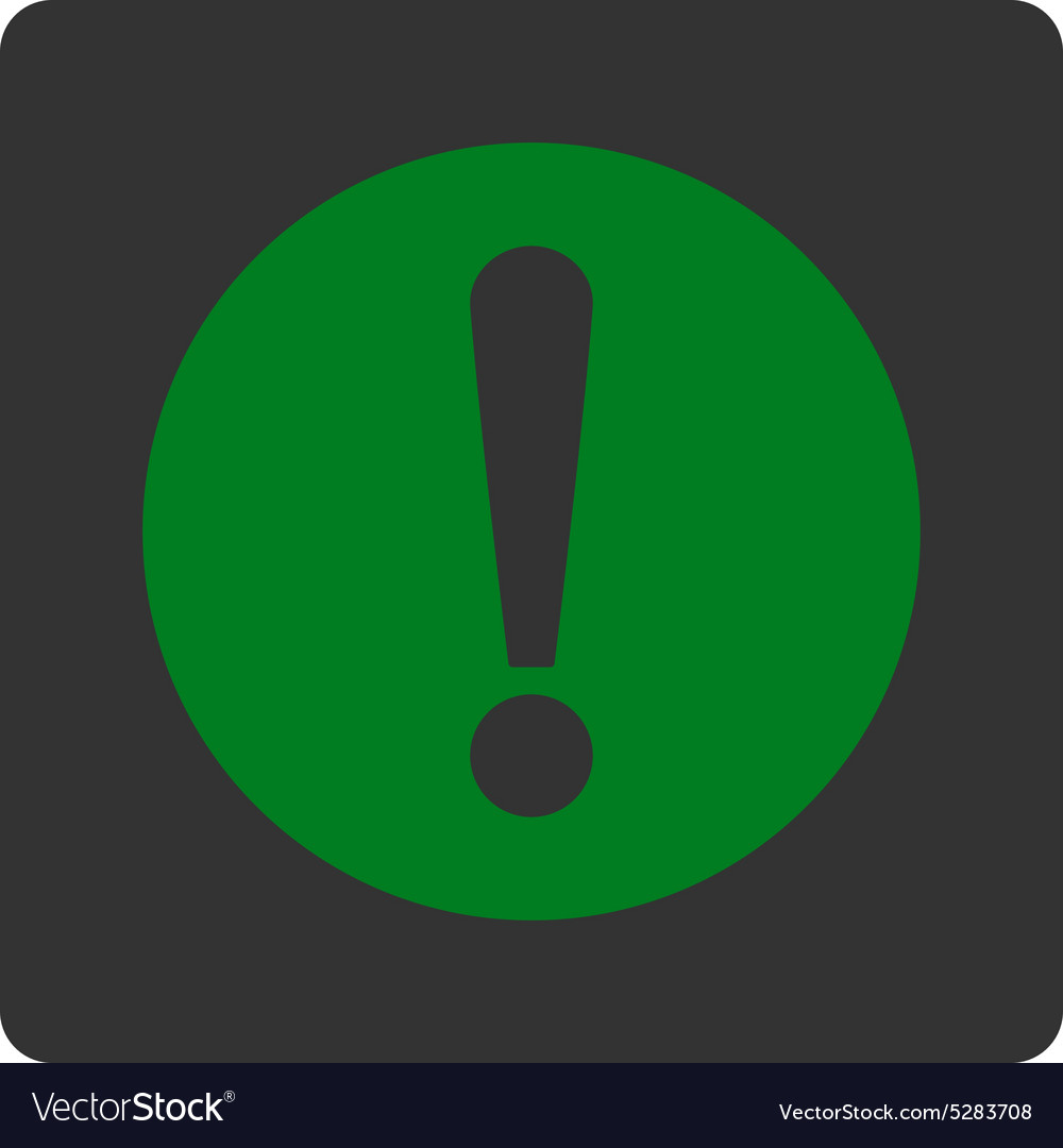 Problem flat green and gray colors rounded button Vector Image