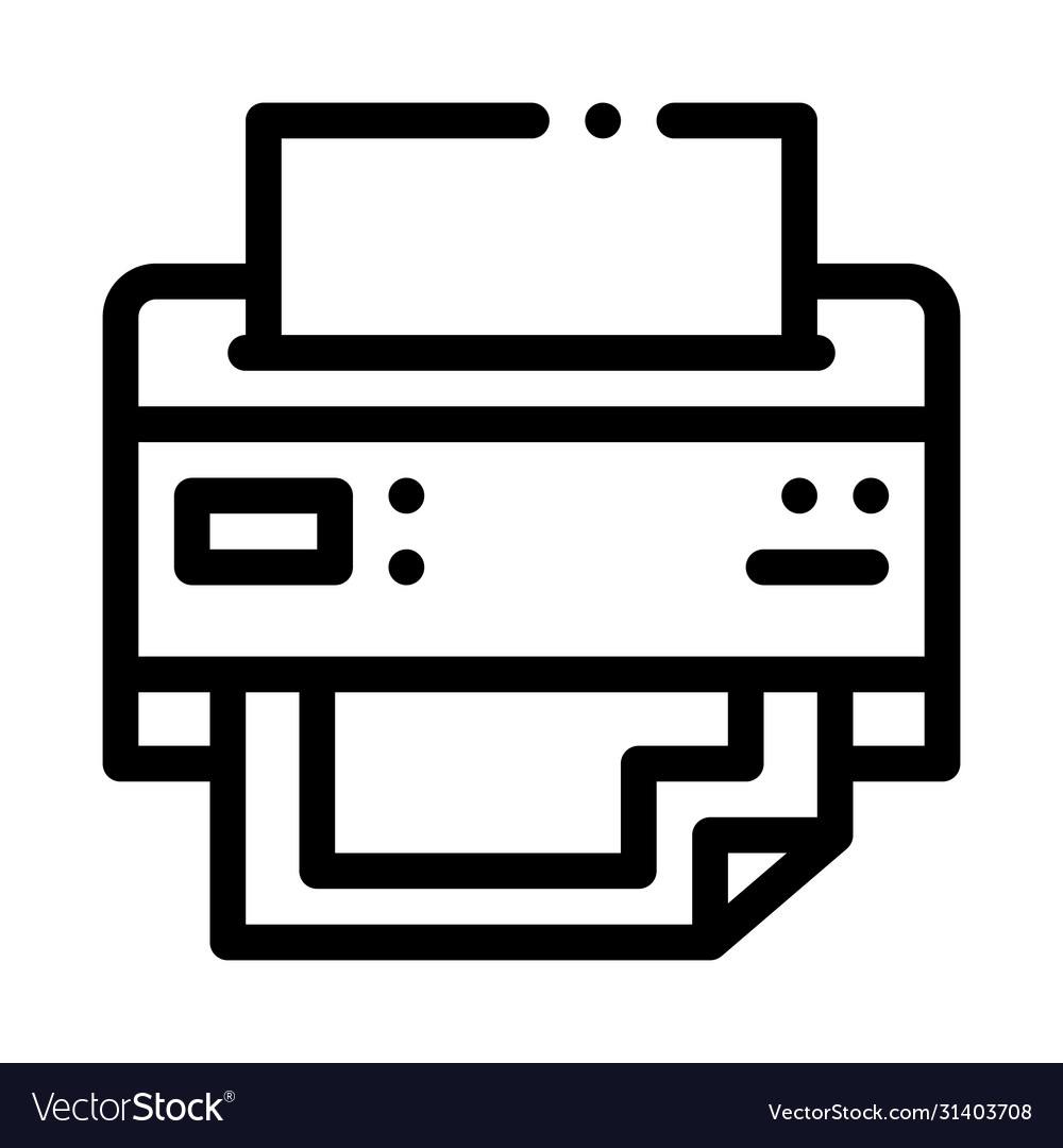 Sheet printed printer icon Royalty Free Vector Image