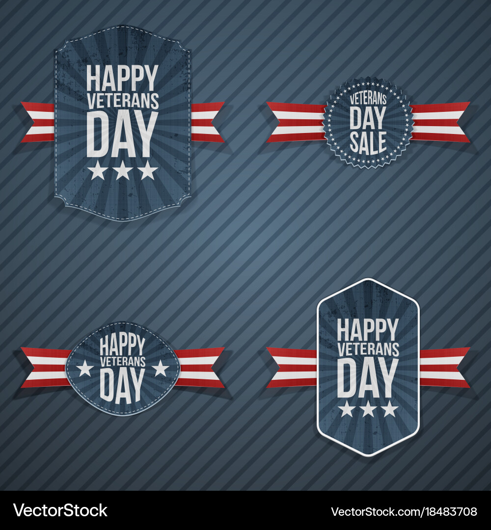 Veterans day patriotic banners Royalty Free Vector Image
