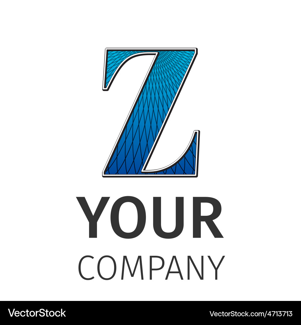 Abstract guilloche logo letter-z Royalty Free Vector Image