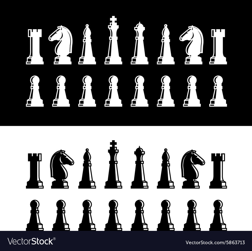 Chess pieces Royalty Free Vector Image - VectorStock