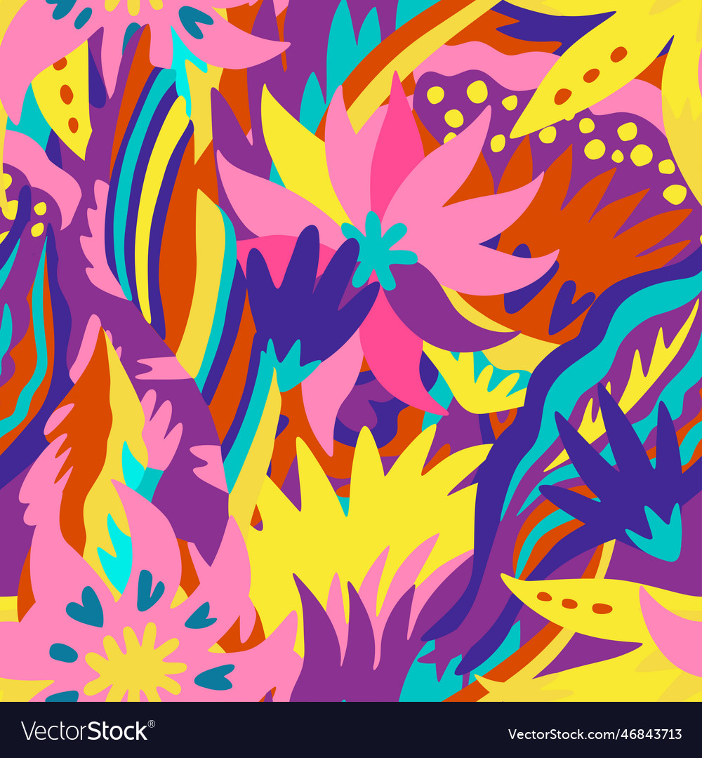 Colorful ornamental psychedelic pattern funky Vector Image
