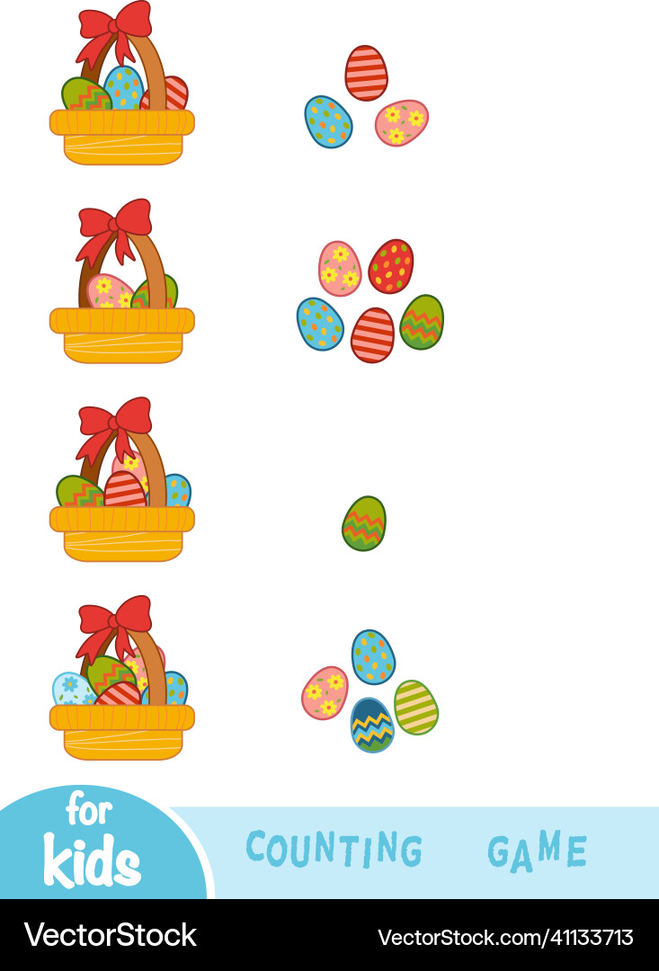 Counting game for preschool children addition Vector Image