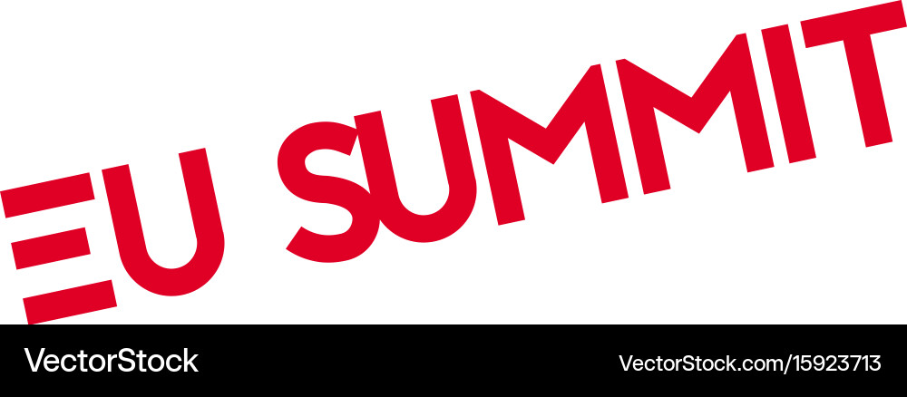 Eu summit rubber stamp Royalty Free Vector Image