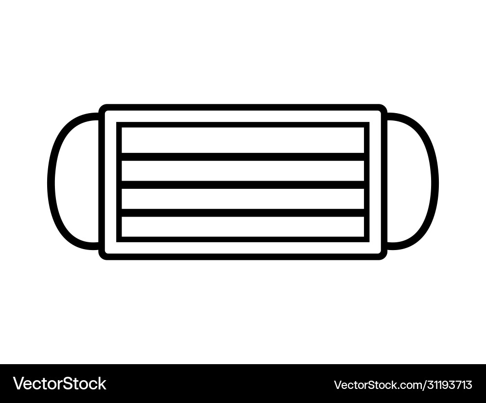 Face mask flat lay medical surgical facemask Vector Image
