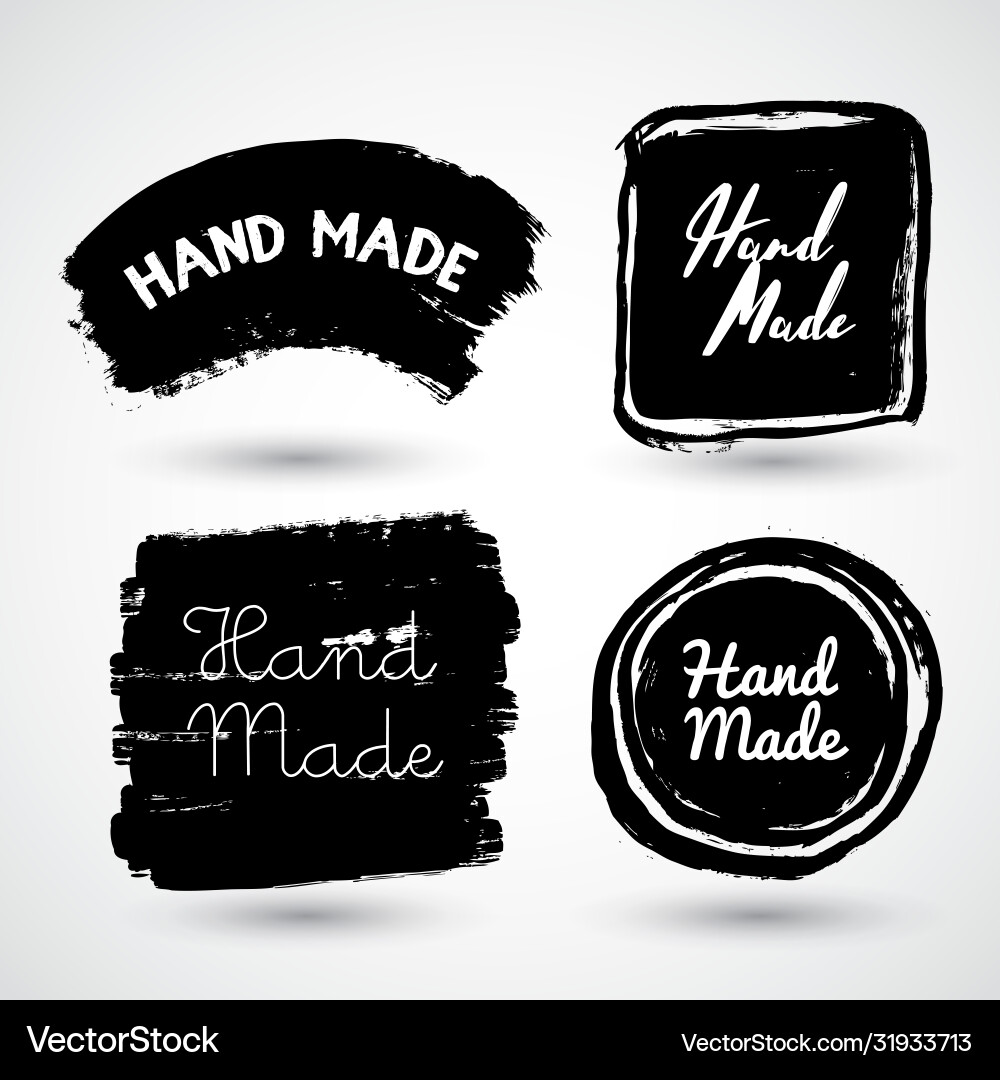 Handmade crafts workshop made with love icons Vector Image