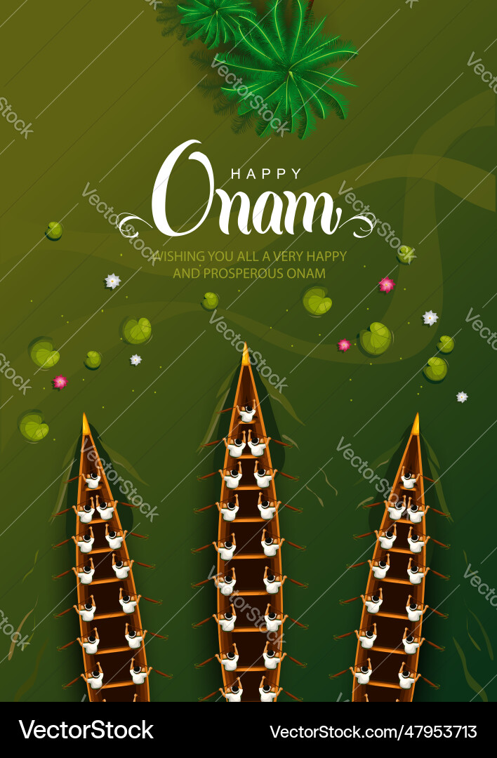 Happy onamhappy onam celebration with abstract Vector Image