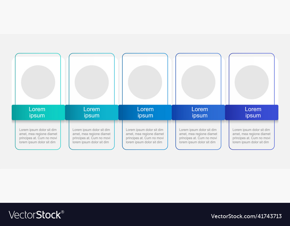 Horizontal gradient infographic chart design Vector Image