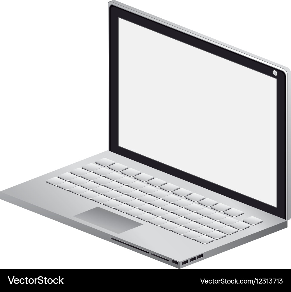 Isolated laptop device design Royalty Free Vector Image