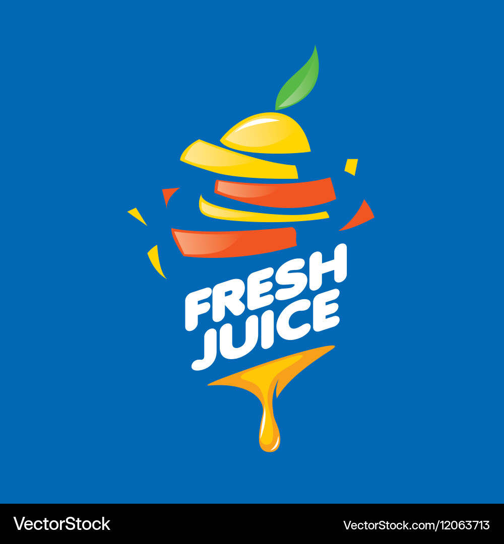 Logo of fresh juice Royalty Free Vector Image - VectorStock
