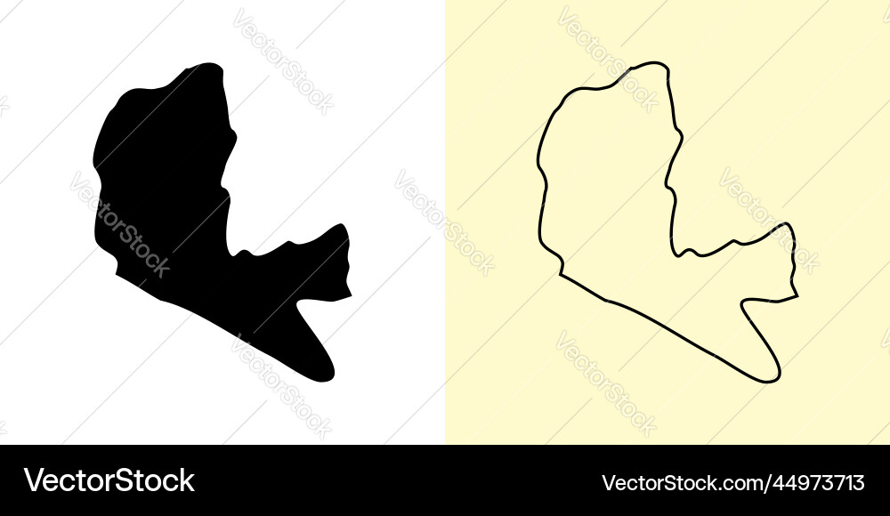 Parbat map nepal asia filled and outline map Vector Image