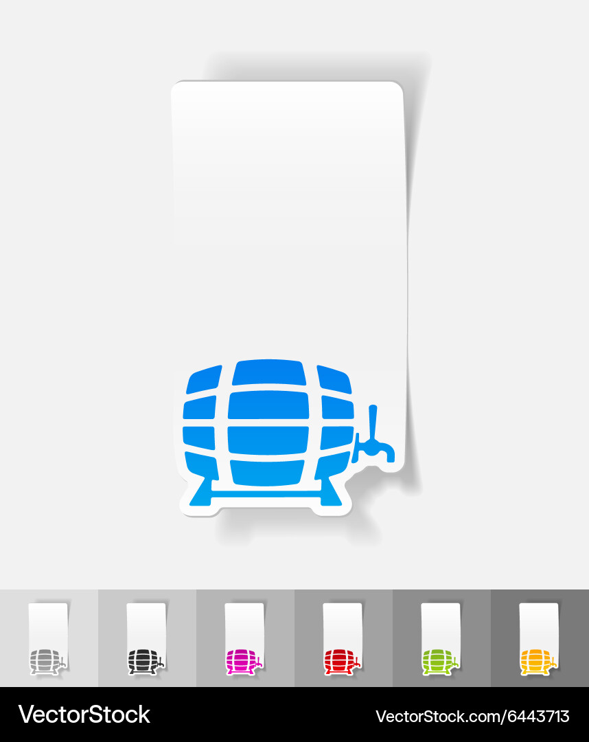 Realistic design element keg of beer Royalty Free Vector