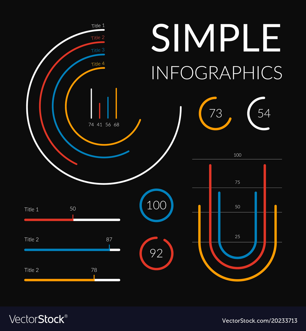 Simple infographics set Royalty Free Vector Image