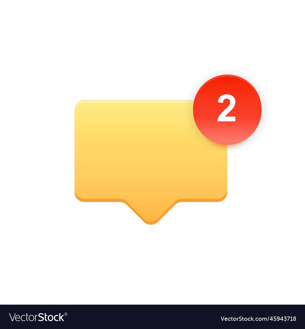 Chat or text notification icon design Royalty Free Vector