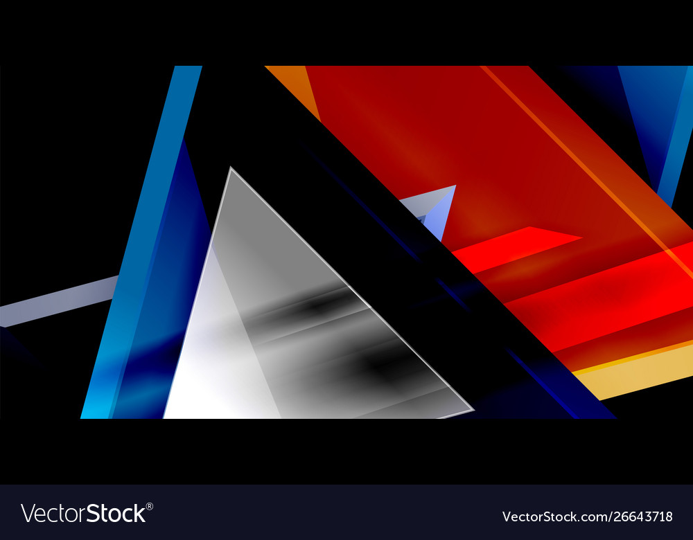 Dynamic triangle composition abstract background Vector Image