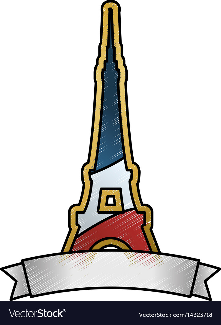 Eiffel tower architecture Royalty Free Vector Image