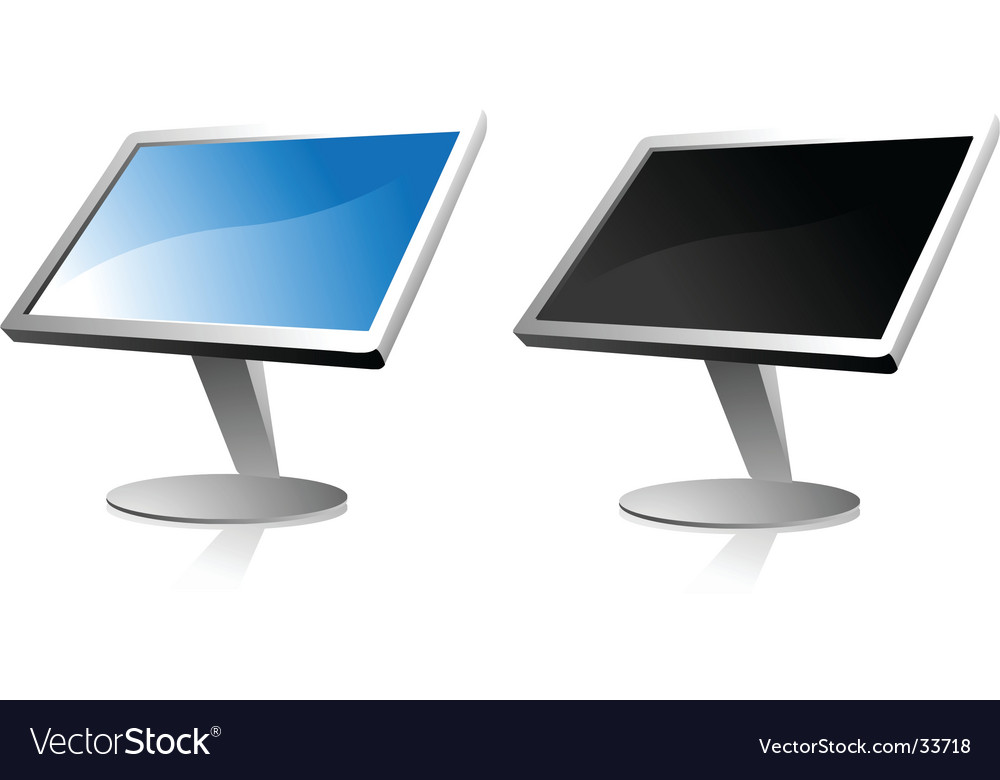 Flat screen monitors Royalty Free Vector Image