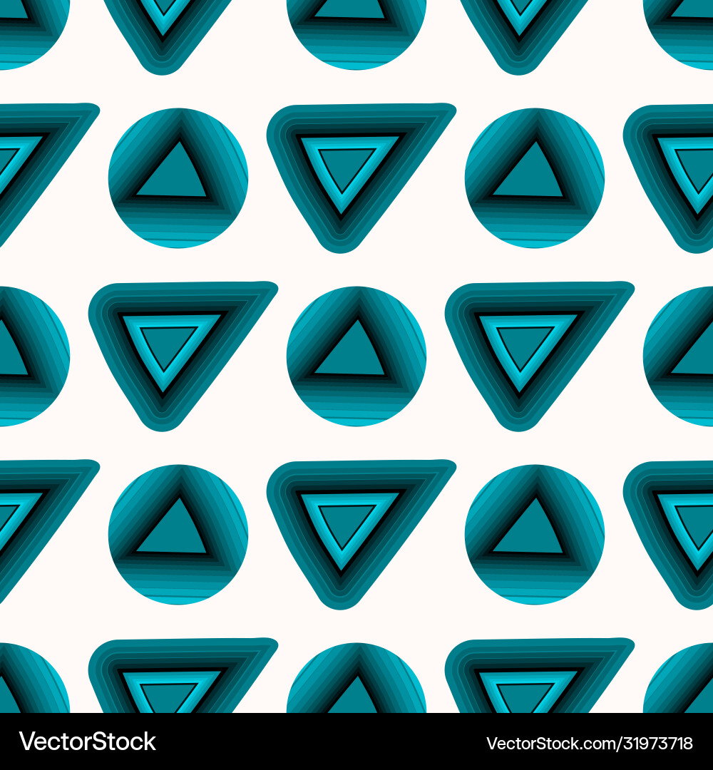 Seamless polka dot turquoise blue geometric Vector Image