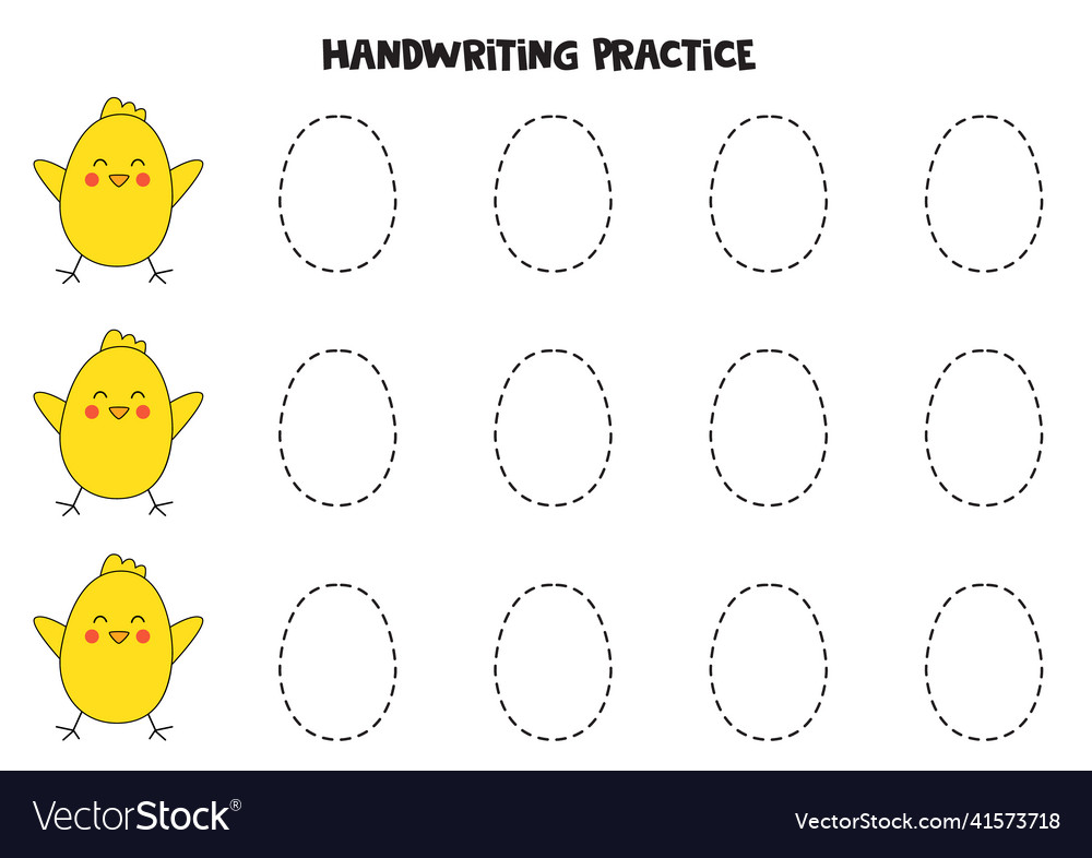 Tracing contours of cute colorful easter chicks Vector Image