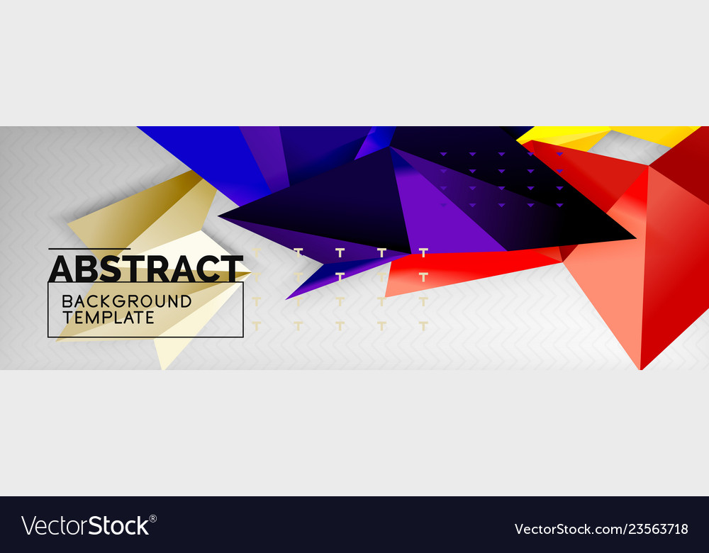 Triangles background techno template Royalty Free Vector