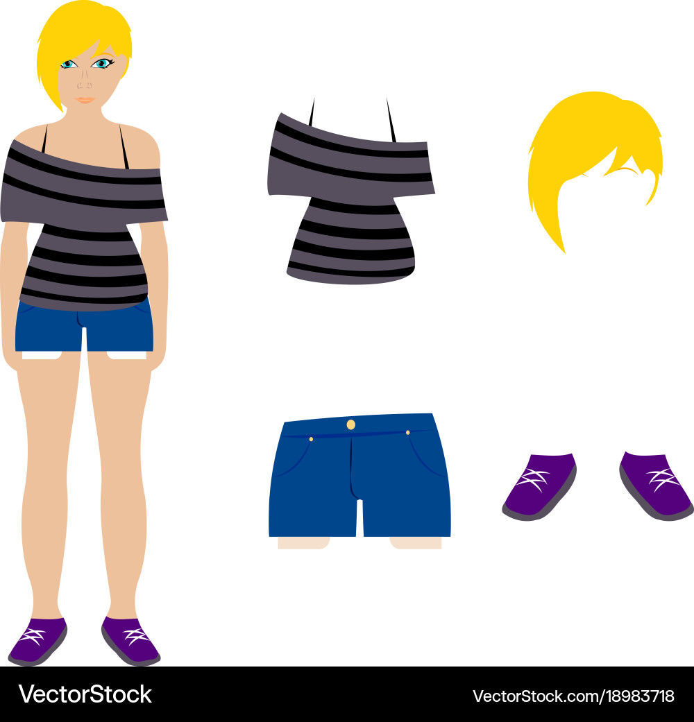 Women and clothes Royalty Free Vector Image - VectorStock