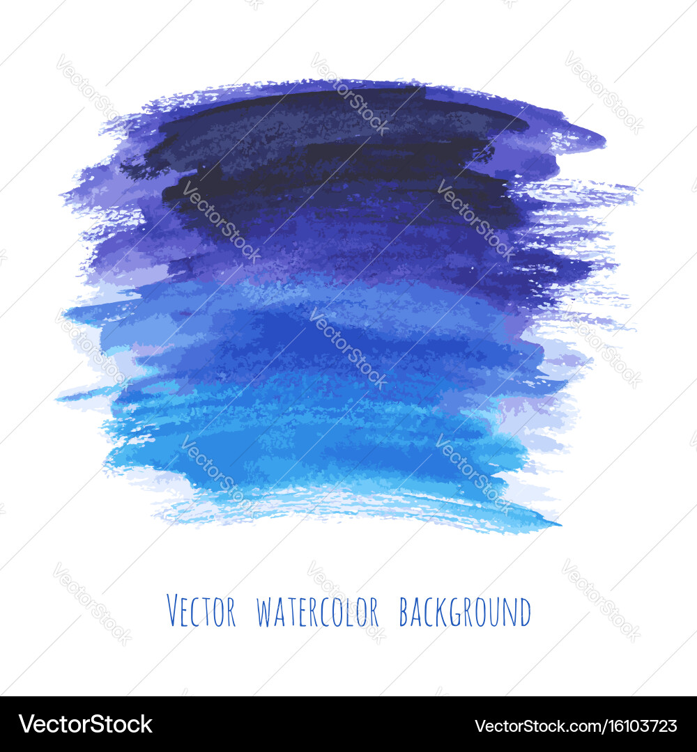 Navy blue indigo watercolor texture background Vector Image