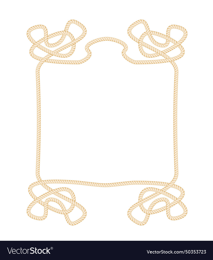 Rope frame Royalty Free Vector Image - VectorStock