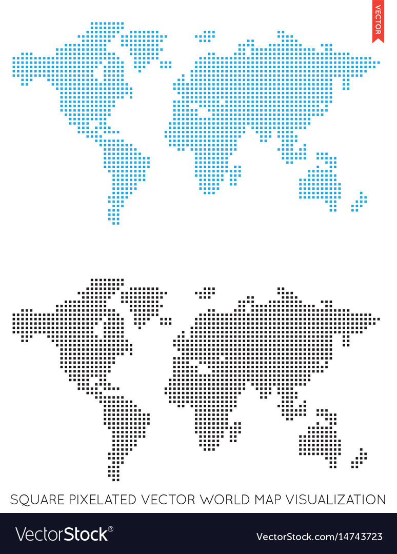Set flat maps world infographic map data Vector Image