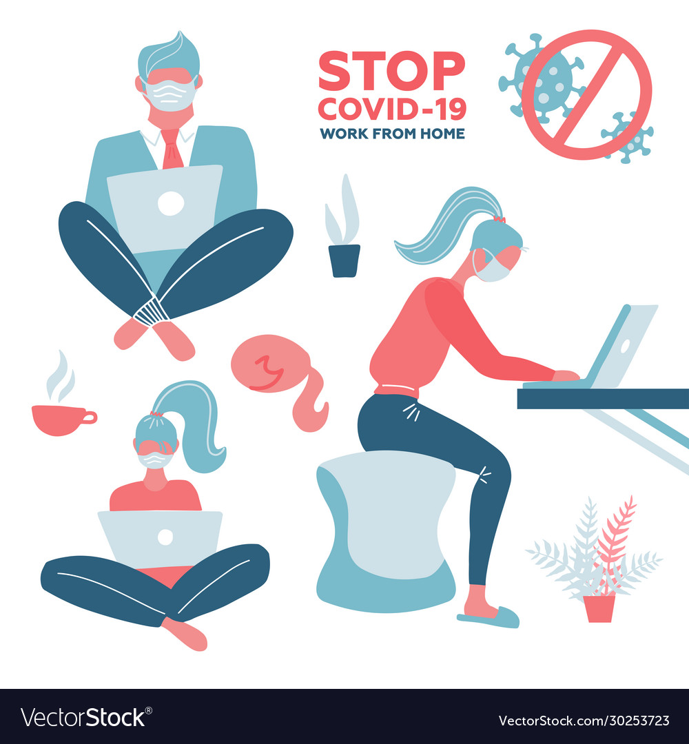 Set people with laptops men and women in Vector Image