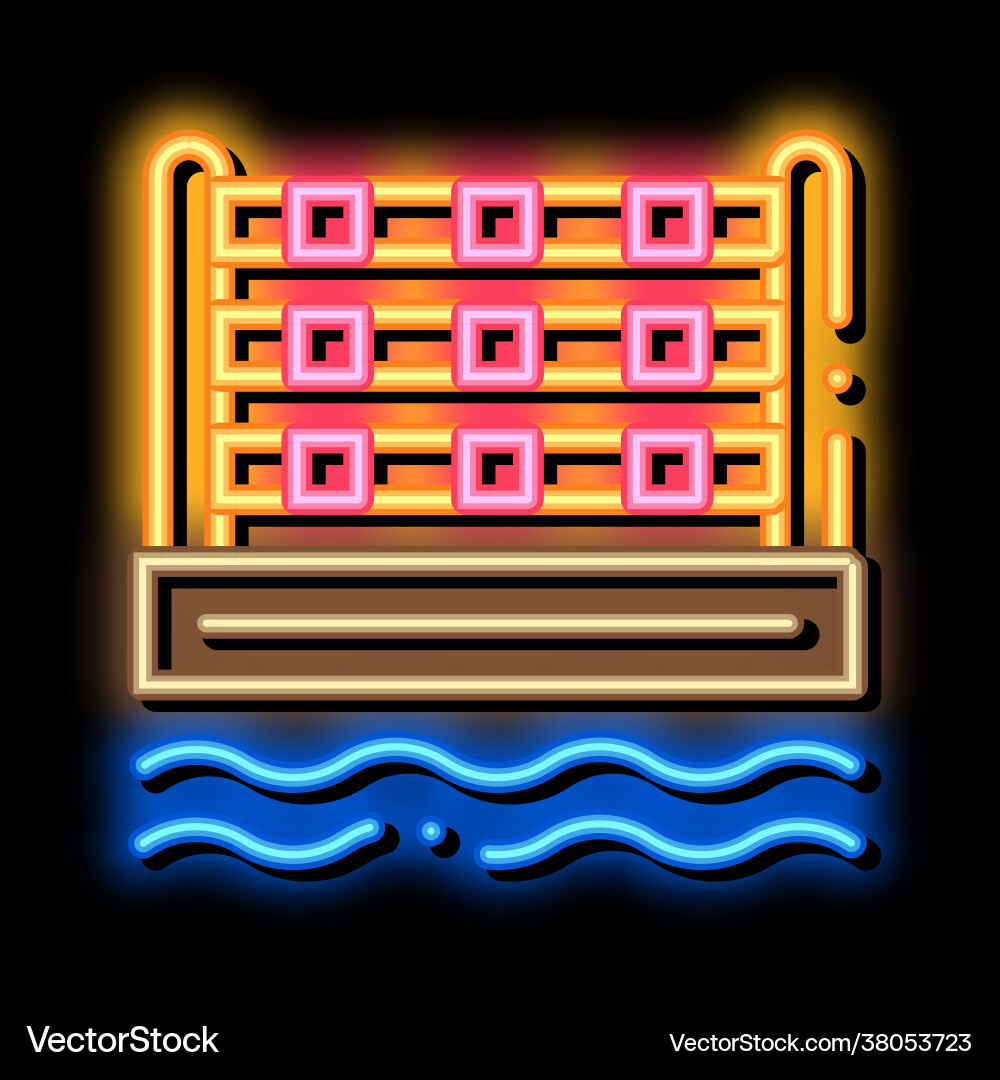 Sport barrier neon glow icon Royalty Free Vector Image