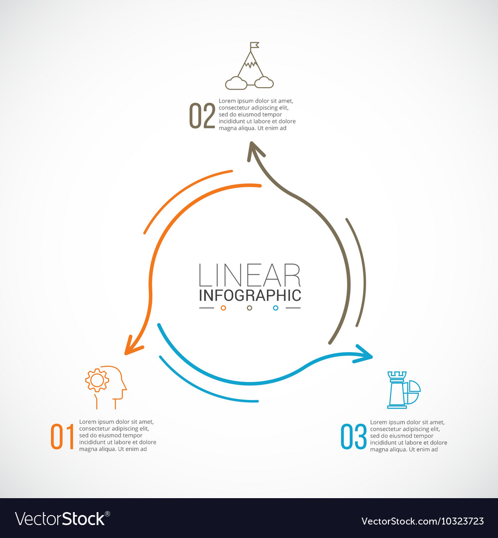 Thin line flat element for infographic Royalty Free Vector