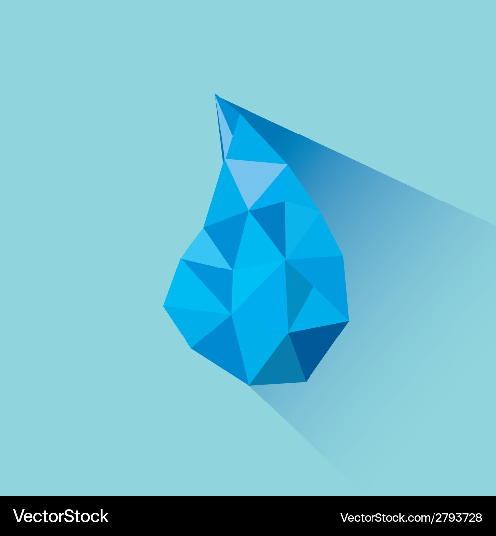 A single drop of water on blue background Vector Image