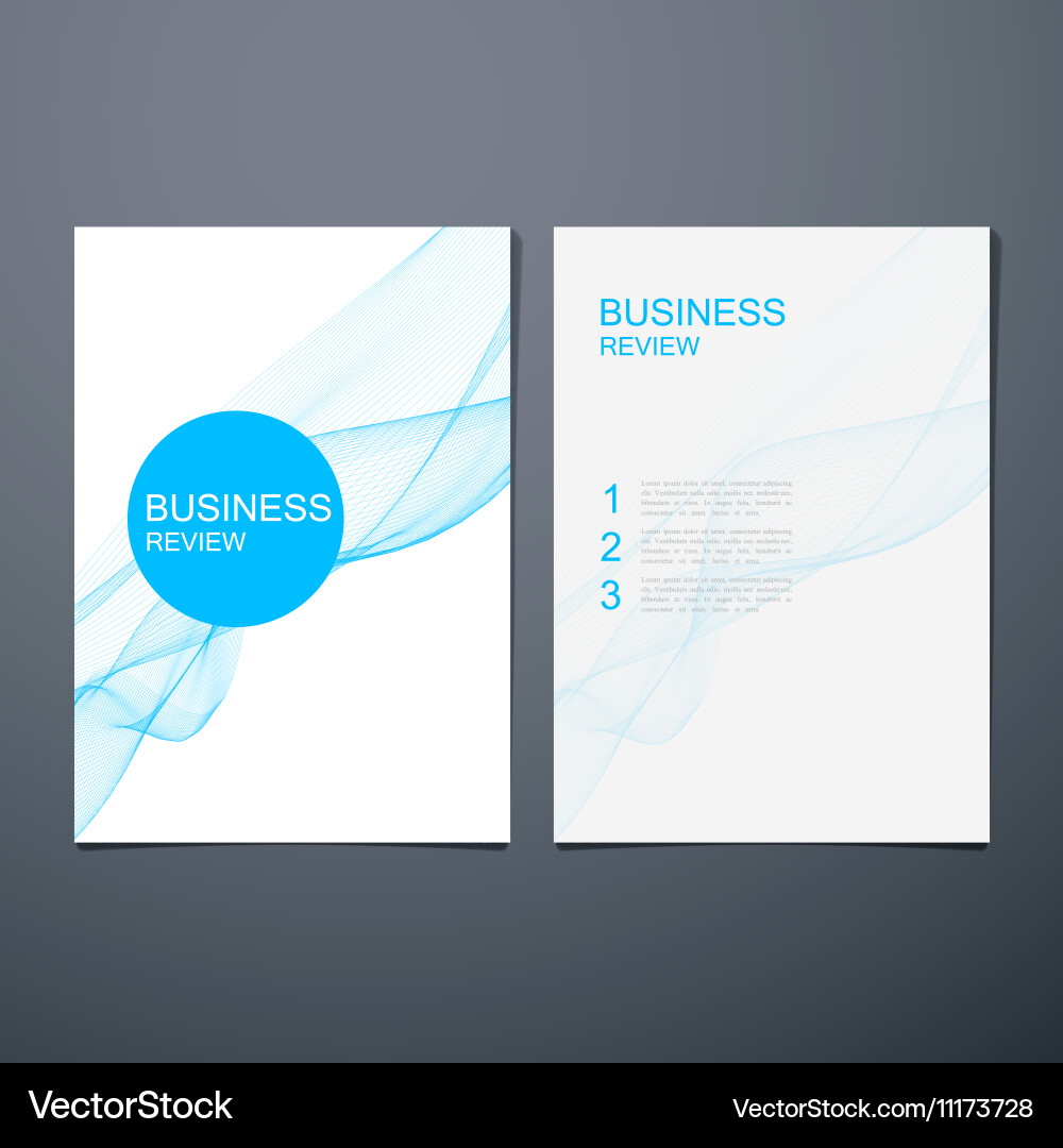 Business review brochure Royalty Free Vector Image