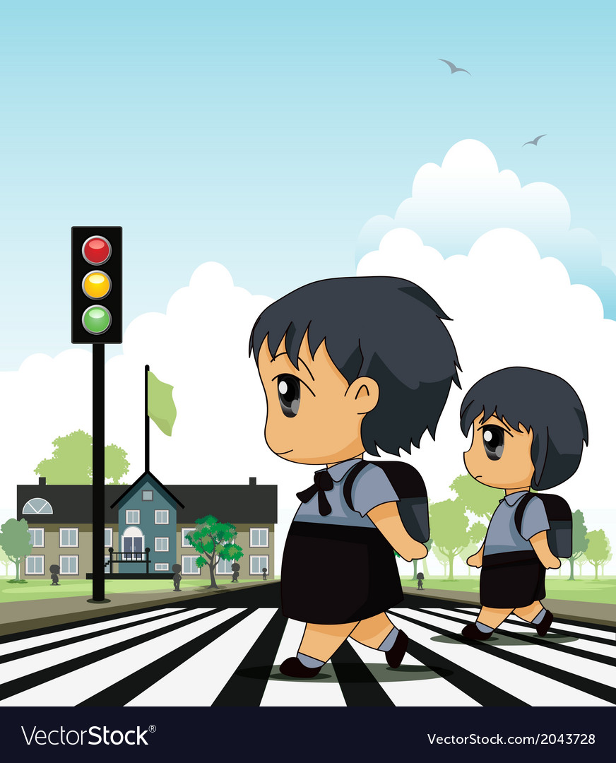 Crosswalk Royalty Free Vector Image - VectorStock