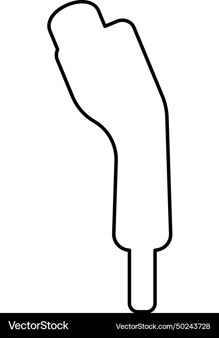 Electric car charger charging plug ev contour Vector Image
