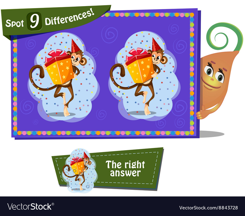 Find 9 differences Royalty Free Vector Image - VectorStock