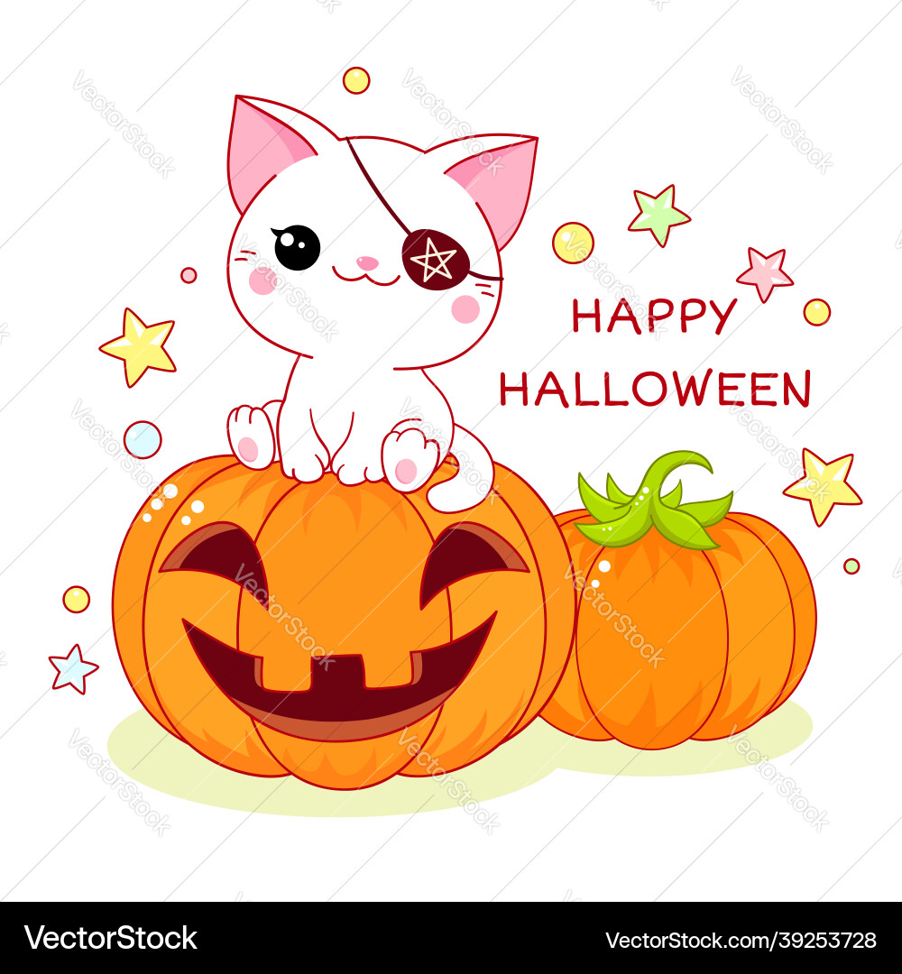 Happy halloween greeting card Royalty Free Vector Image